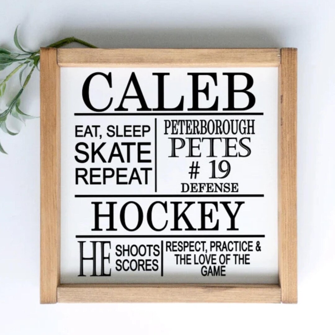 Custom Hockey Sign Hockey Player Name and Number Personalized Hockey ...