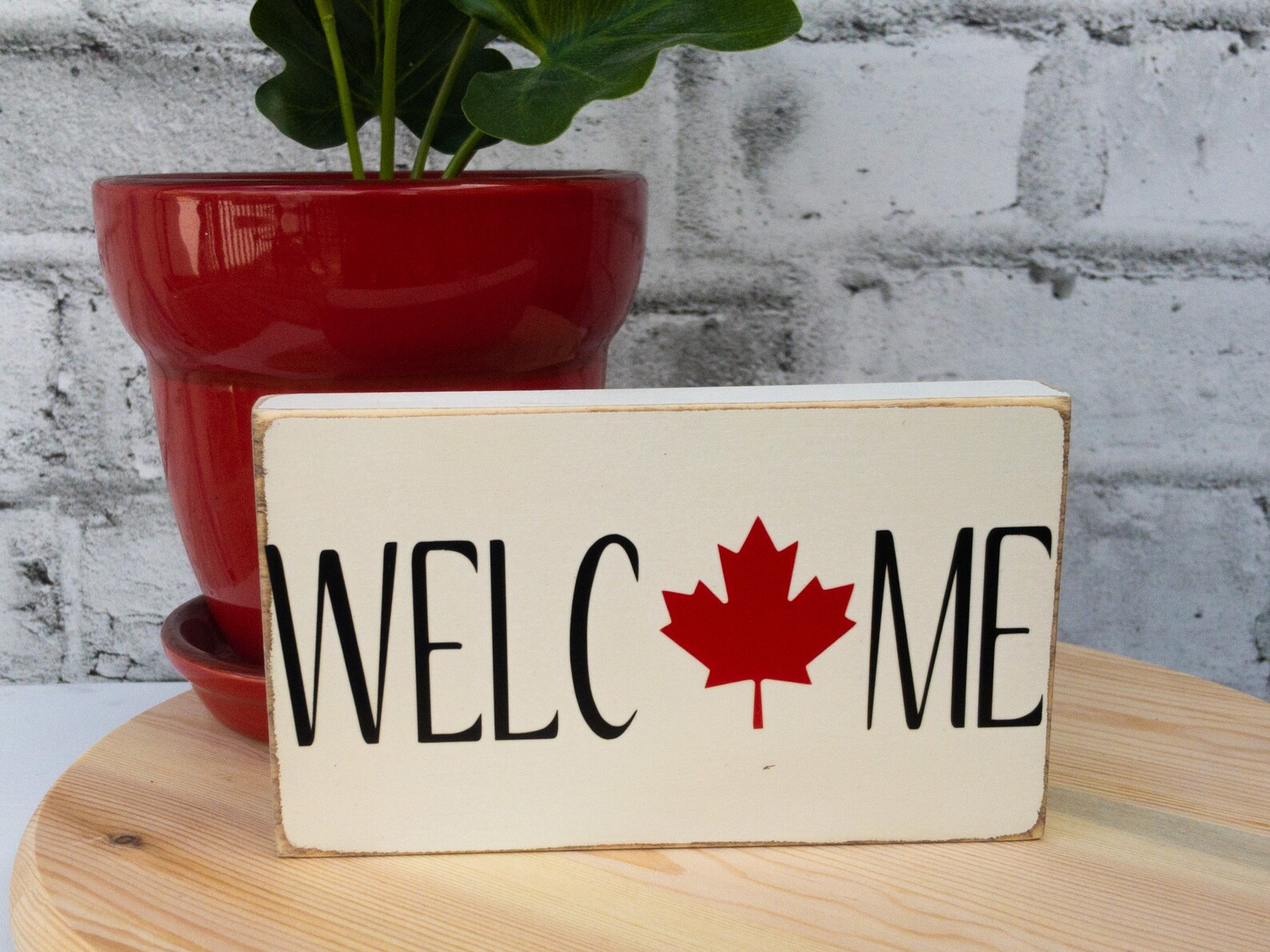 Canada Day Small Wooden Sign Proud Canadian Welcome Canada Sign Maple ...