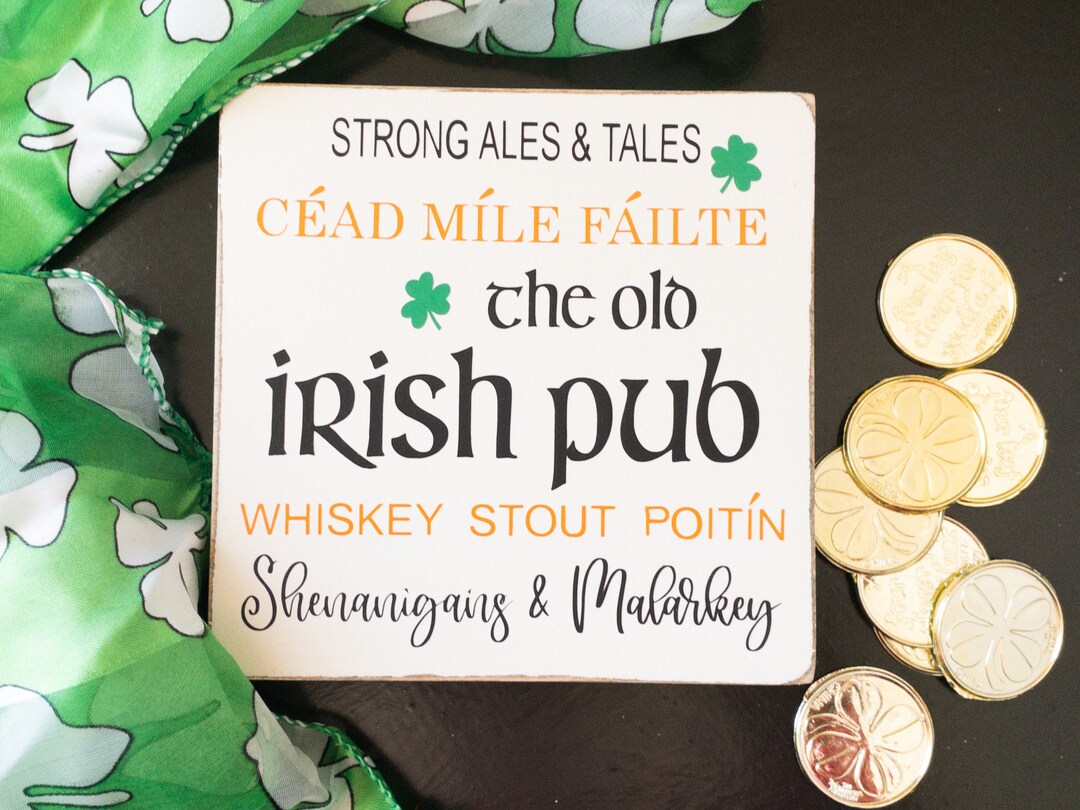 St Paddys Day Small Tiered Tray Decor, St Patricks Wood Sign ...