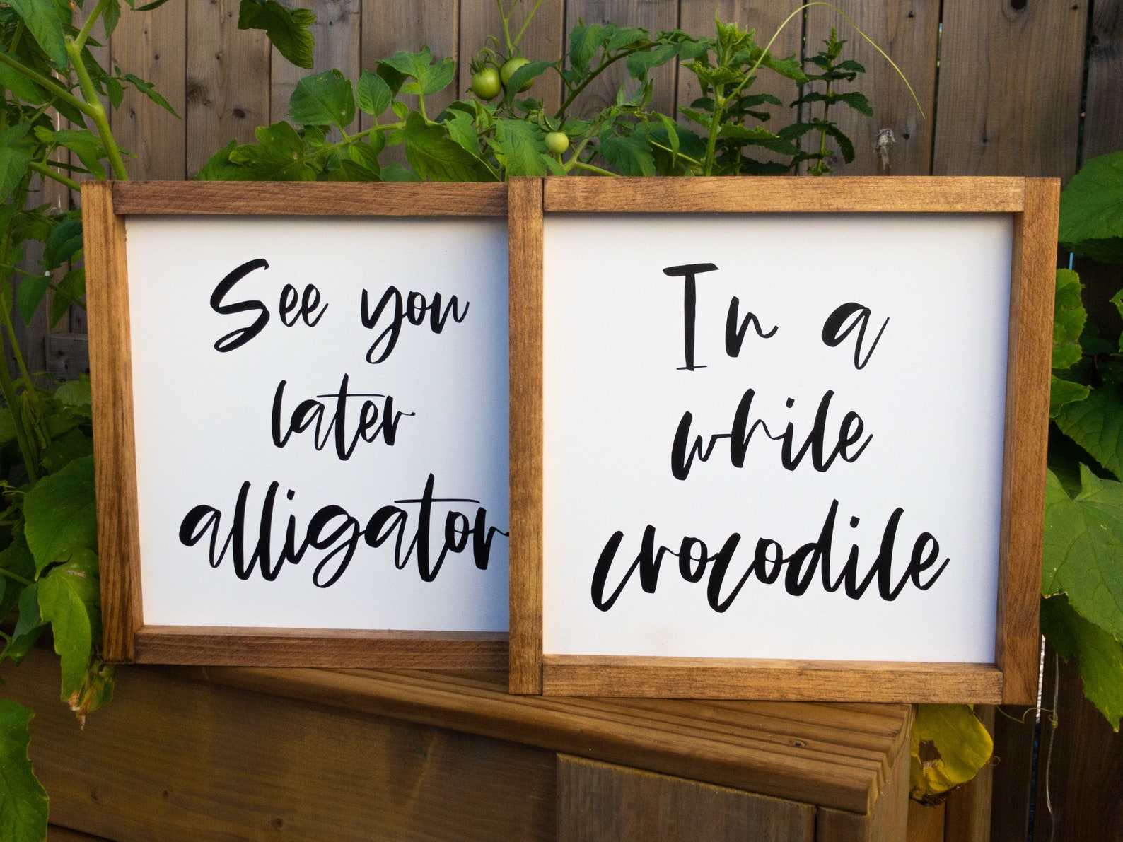 See You Later Alligator In A While Crocodile Framed Wood Sign | Etsy