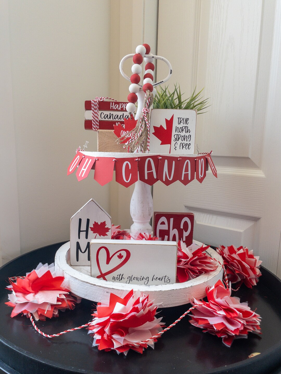 Canada Day Decor Tiered Tray Farmhouse Decor Canada Day - Etsy