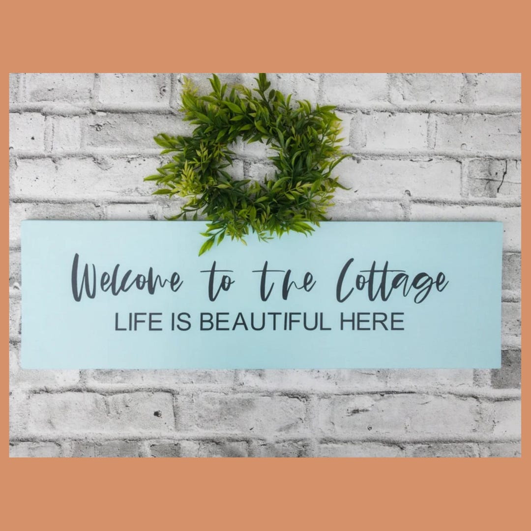 Cottage Cabin Sign Lake House Sign Rustic Wall Decor Welcome to the ...