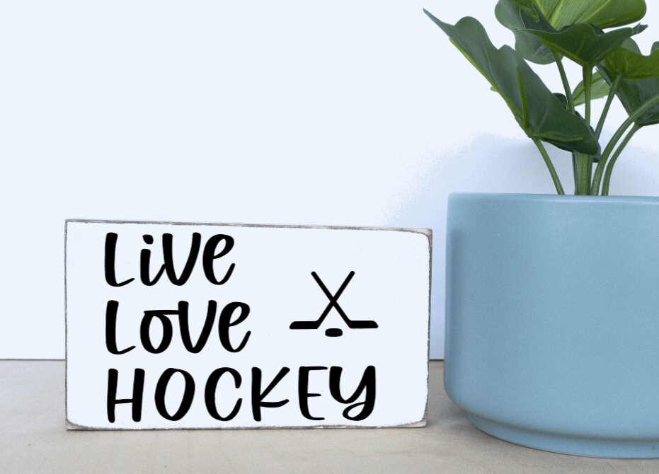 Wood Sign Hockey Sign Hockey Family Decor Tiered Tray | Etsy Canada