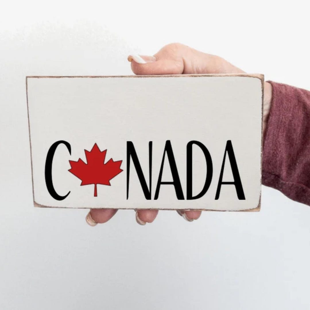 Canada Day Small Wooden Sign Proud Canadian Welcome Canada Sign Maple ...