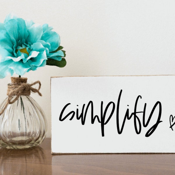 Simplify Sign - Etsy