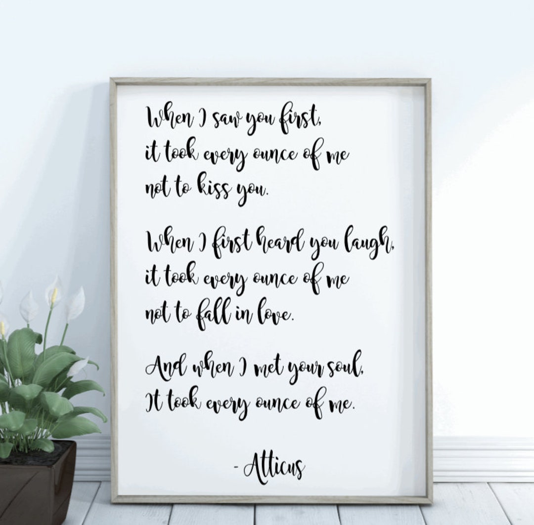 Atticus Quote Large Wood Sign Inspirational Empowerment Atticus Poetry ...