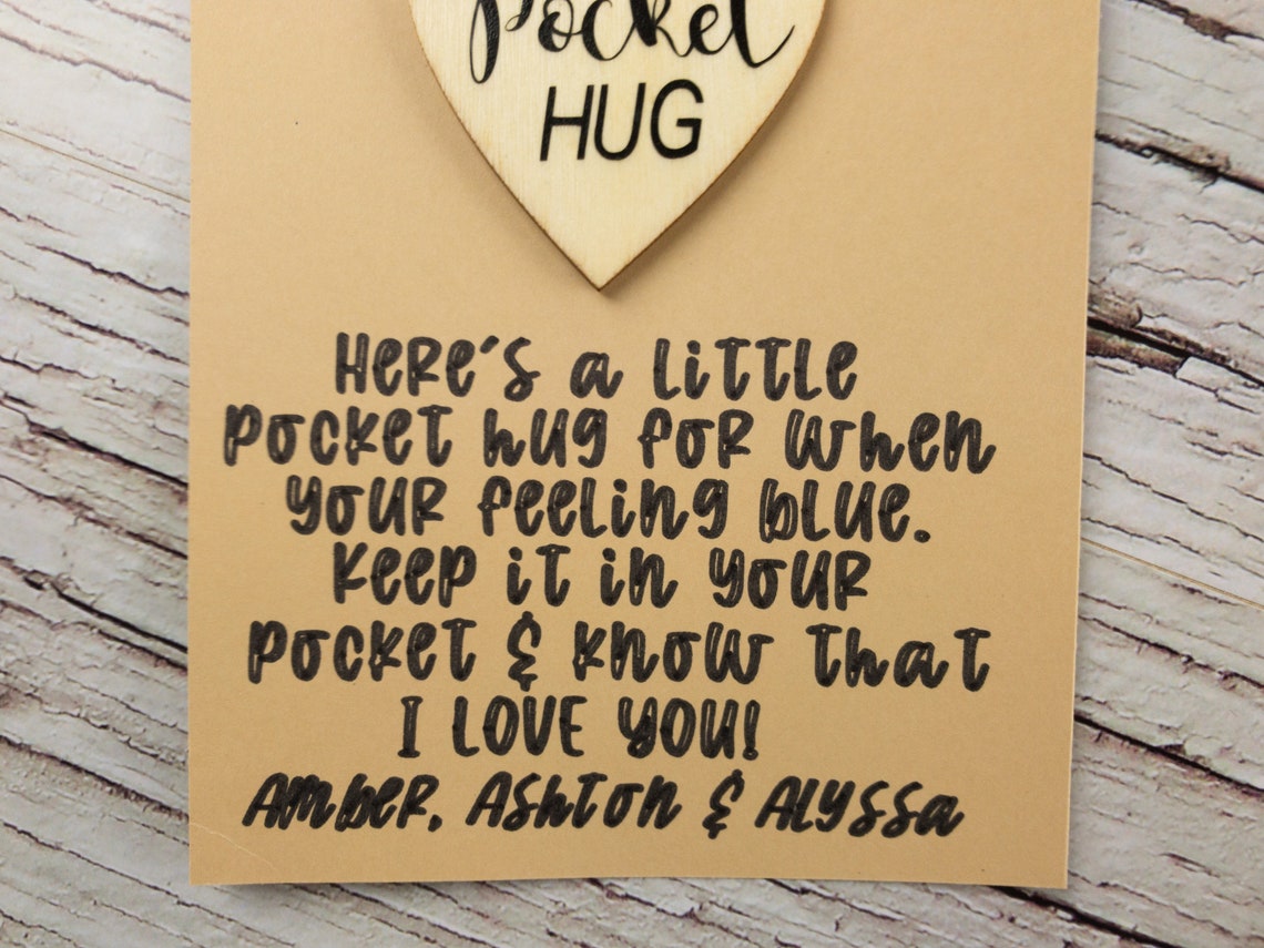 Pocket Hug Token Send a Pocket Hug Thinking of You Little - Etsy