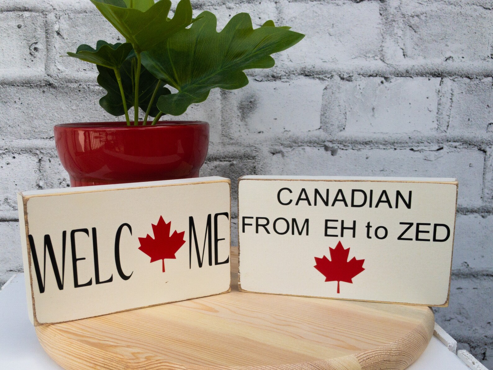 Canada Day Small Wooden Sign Proud Canadian Welcome Canada Sign Maple ...
