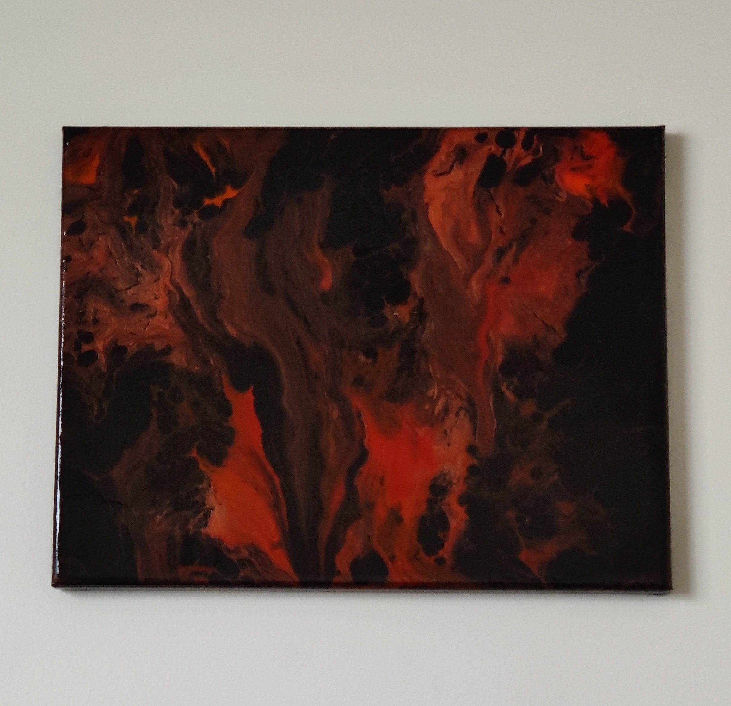 Blaze 1, Original Acrylic Pour Painting - Etsy