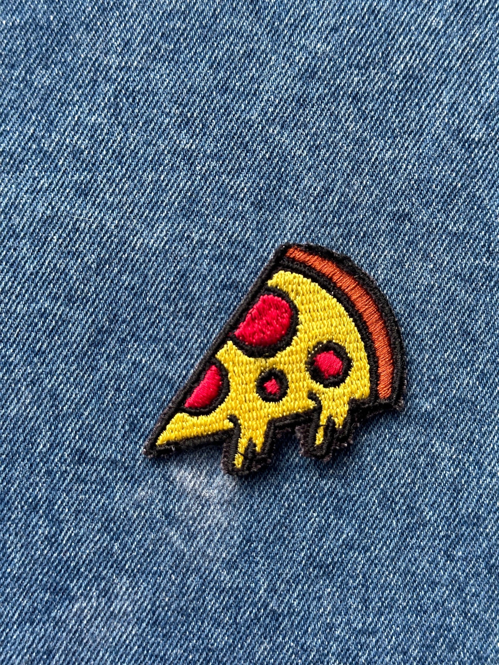 Pizza Slice, Embroidered Iron on Patch, Pepperoni Melting Cheese Pizzas - Etsy