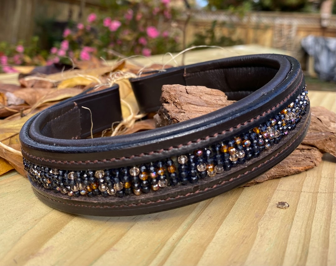 Beaded Horse Browband W/ Navy, Gold, & Yellow Czech Glass Beads - Etsy