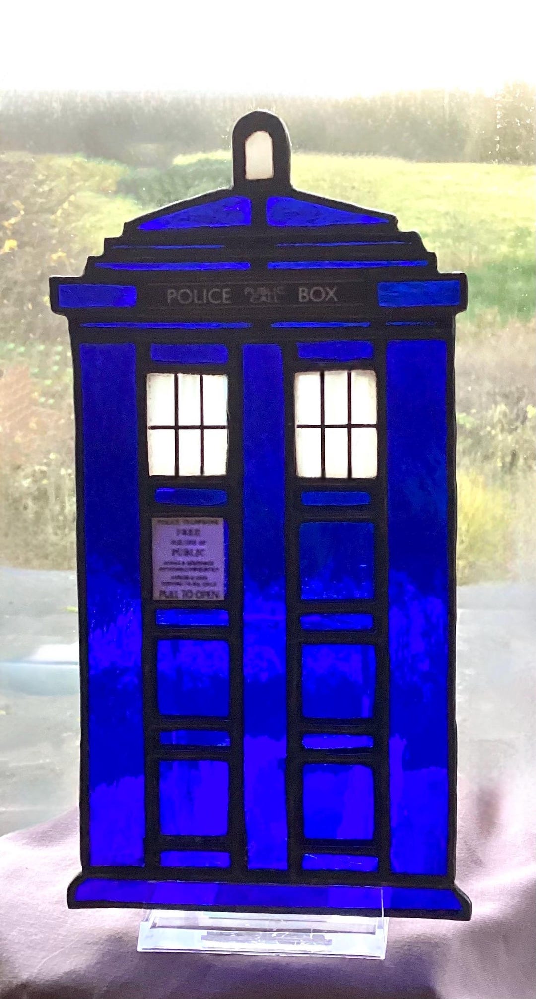 Dr.who Tardis in Stained Glass - Etsy