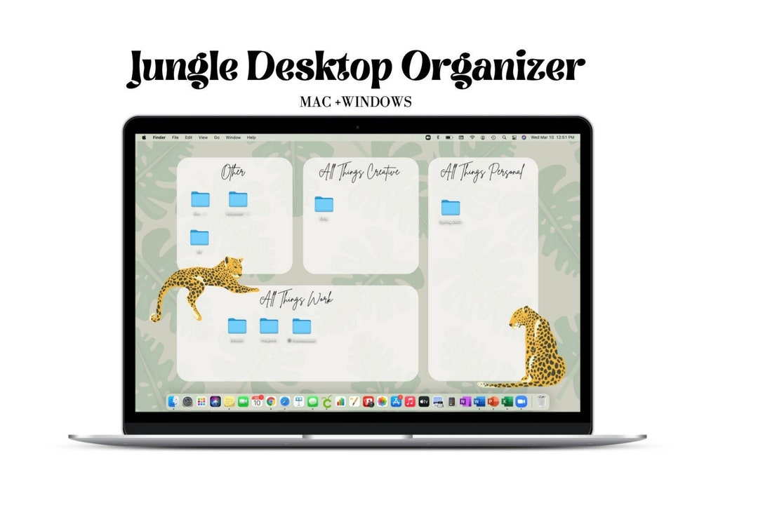Jungle Desktop Wallpaper Organizer - Etsy
