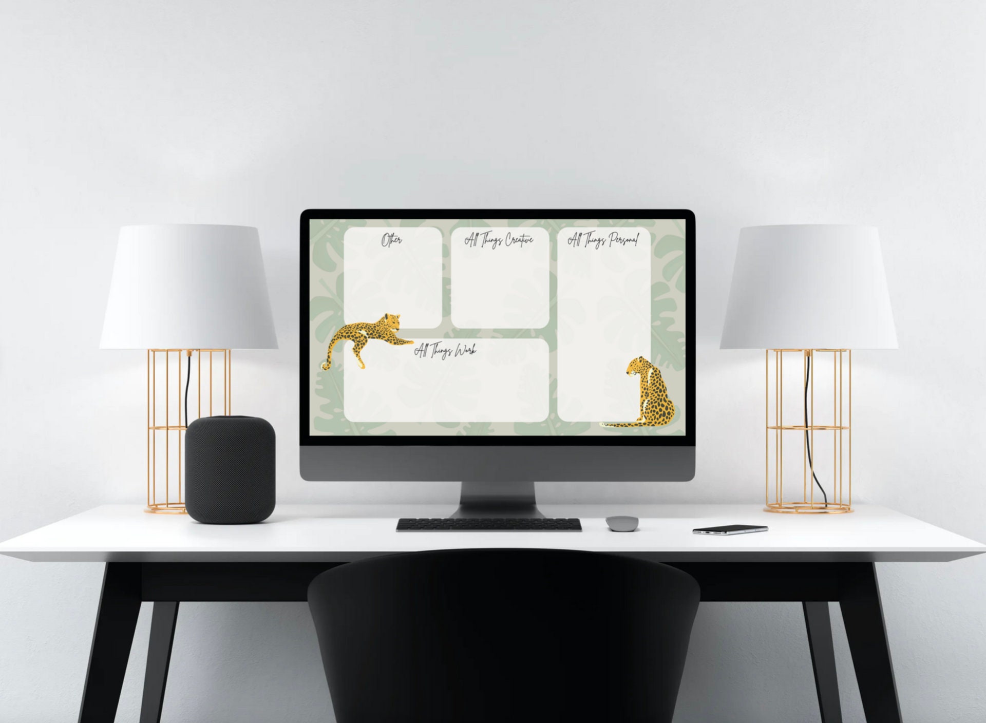 Jungle Desktop Wallpaper Organizer - Etsy