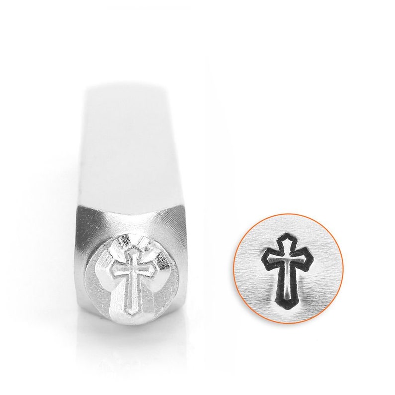 Cross Outline Design Stamp, 6mm for Hand Stamping, by Impressart - Etsy
