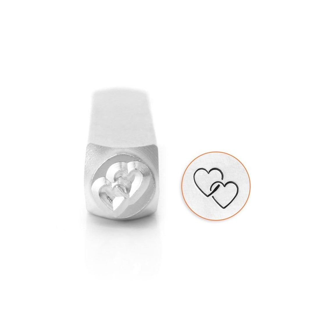 Interlocking Hearts Design Stamp, 9.5mm, for Hand Stamping, by ...