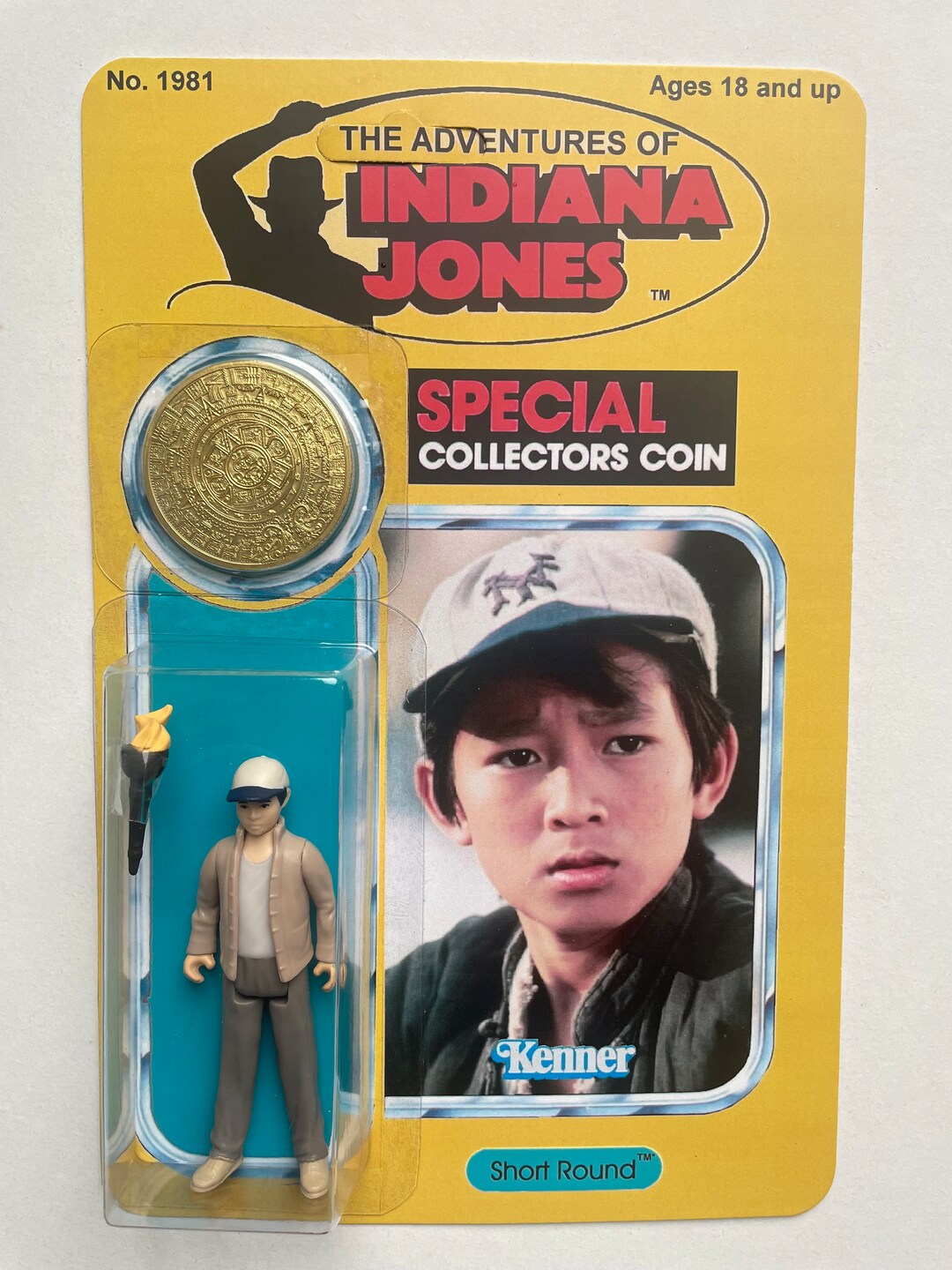 Indiana Jones Short Round Classic Figure on Custom Vintage Style Card ...