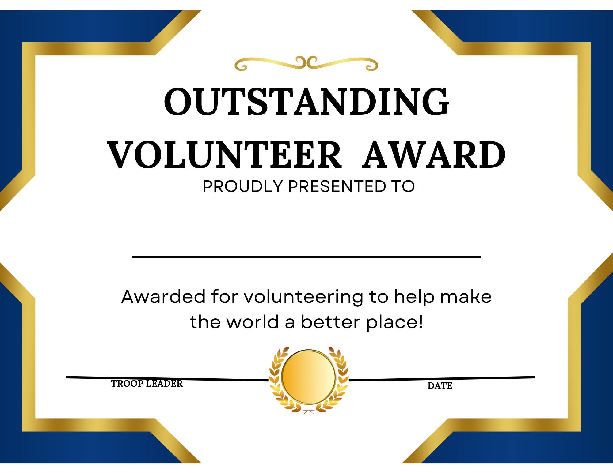 Girl Scout Volunteer Mom Dad Cookie Recognition Printable Awards ...