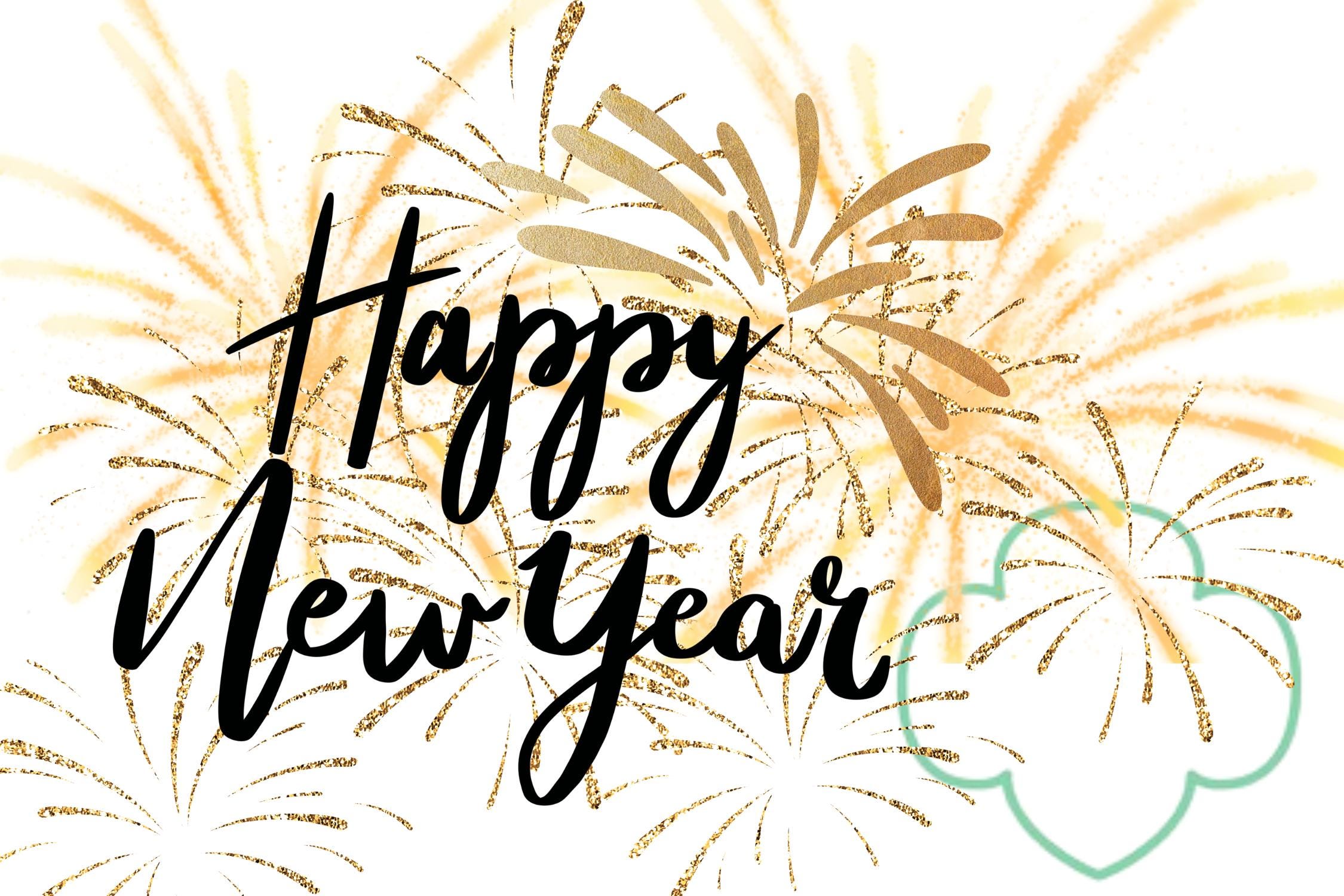 Girl Scout Happy New Year Printable Card Digital Design Four Pack - Etsy