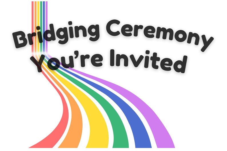 Girl Scout Bridging Ceremony Invitation Printable Card Digital Download ...