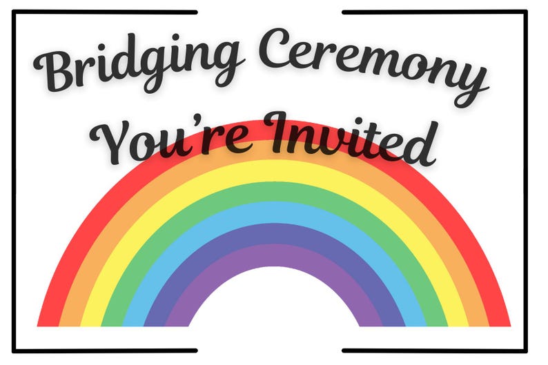 Girl Scout Bridging Ceremony Invitation Printable Card Digital Download ...
