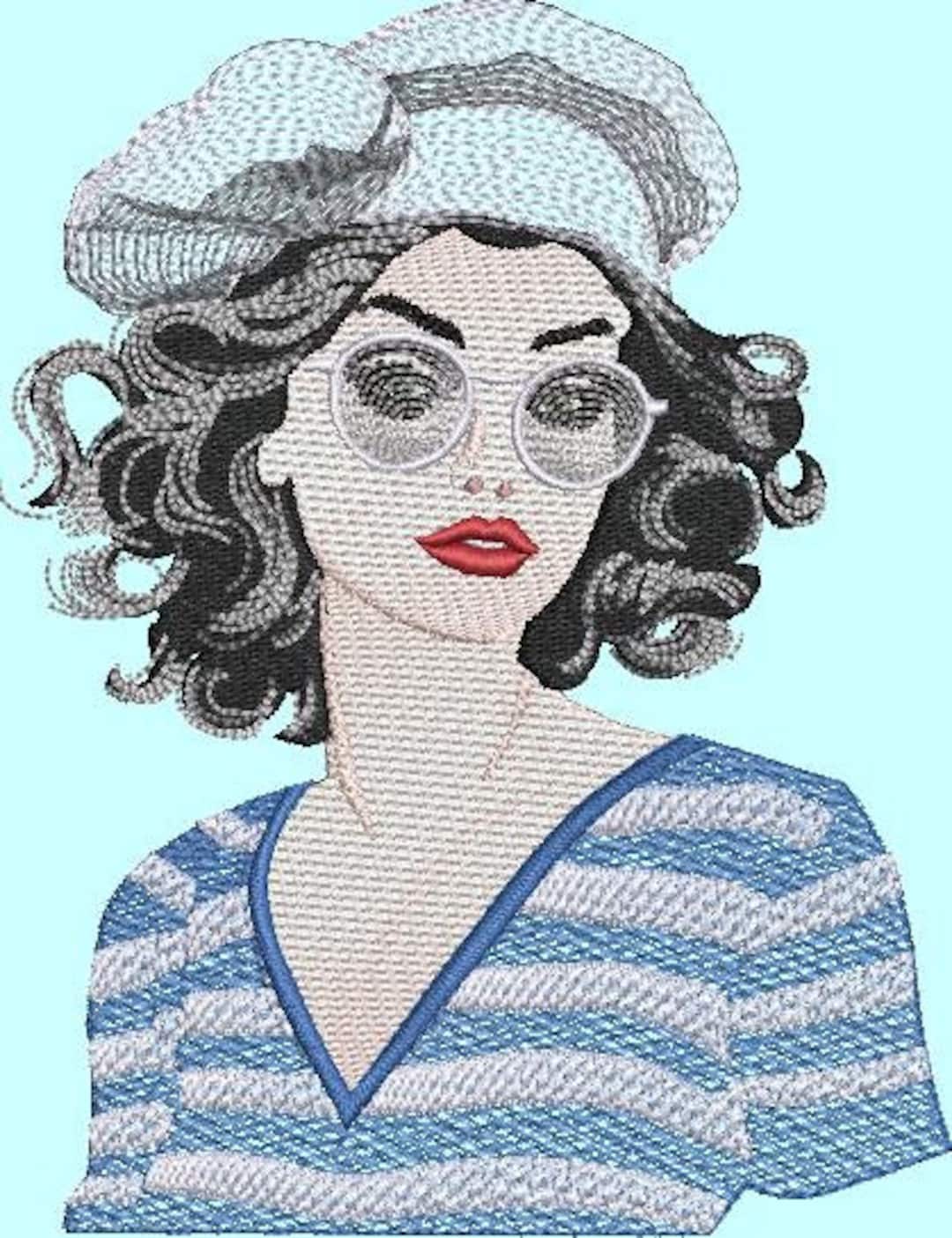 Pin up Machine Embroidery Design 1 - Etsy