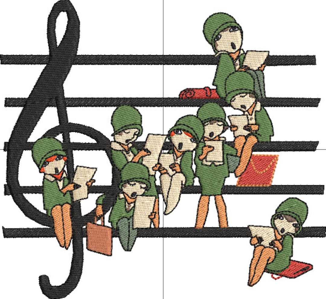Vintage Choir Machine Embroidery Design, Embroidery Design Download - Etsy