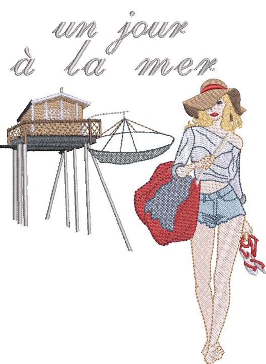 Machine Embroidery Design Summer Swimmer Plaice to Download - Etsy