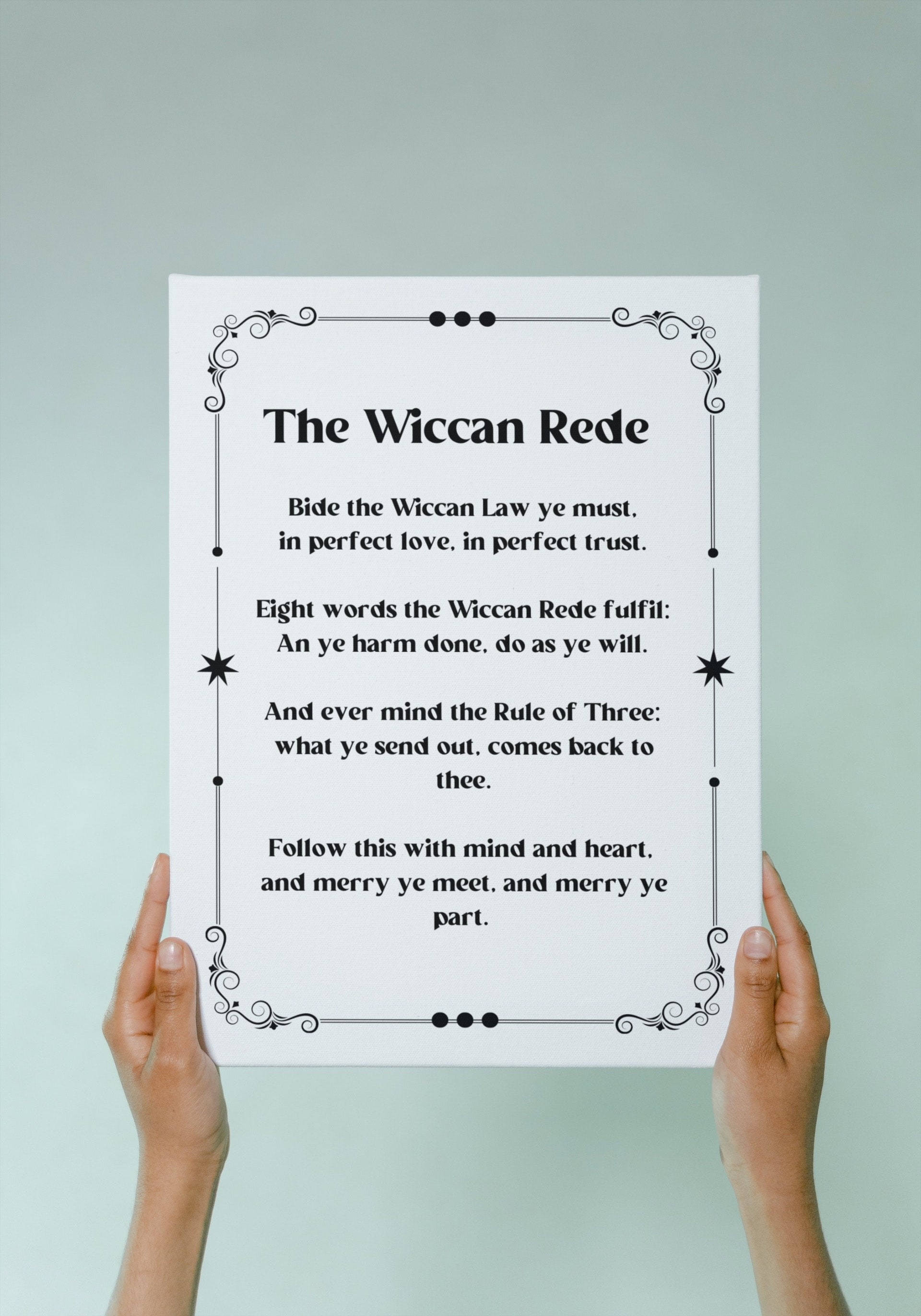 The Wiccan Rede Printable Digital Wall Art Quote Witchcraft, Wicca - Etsy