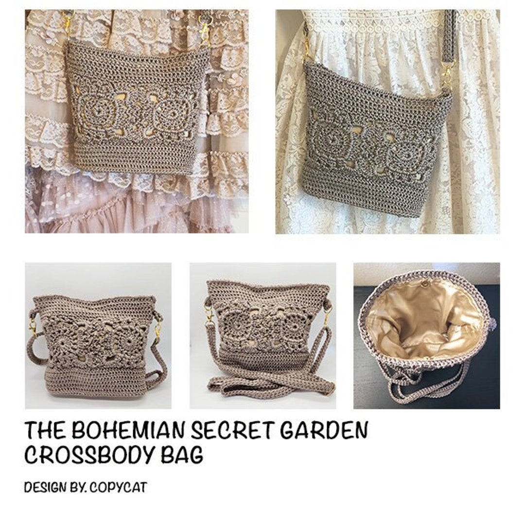 The Bohemian Secret Garden Crossbody Crochet Bag *PATTERN ONLY* - Etsy