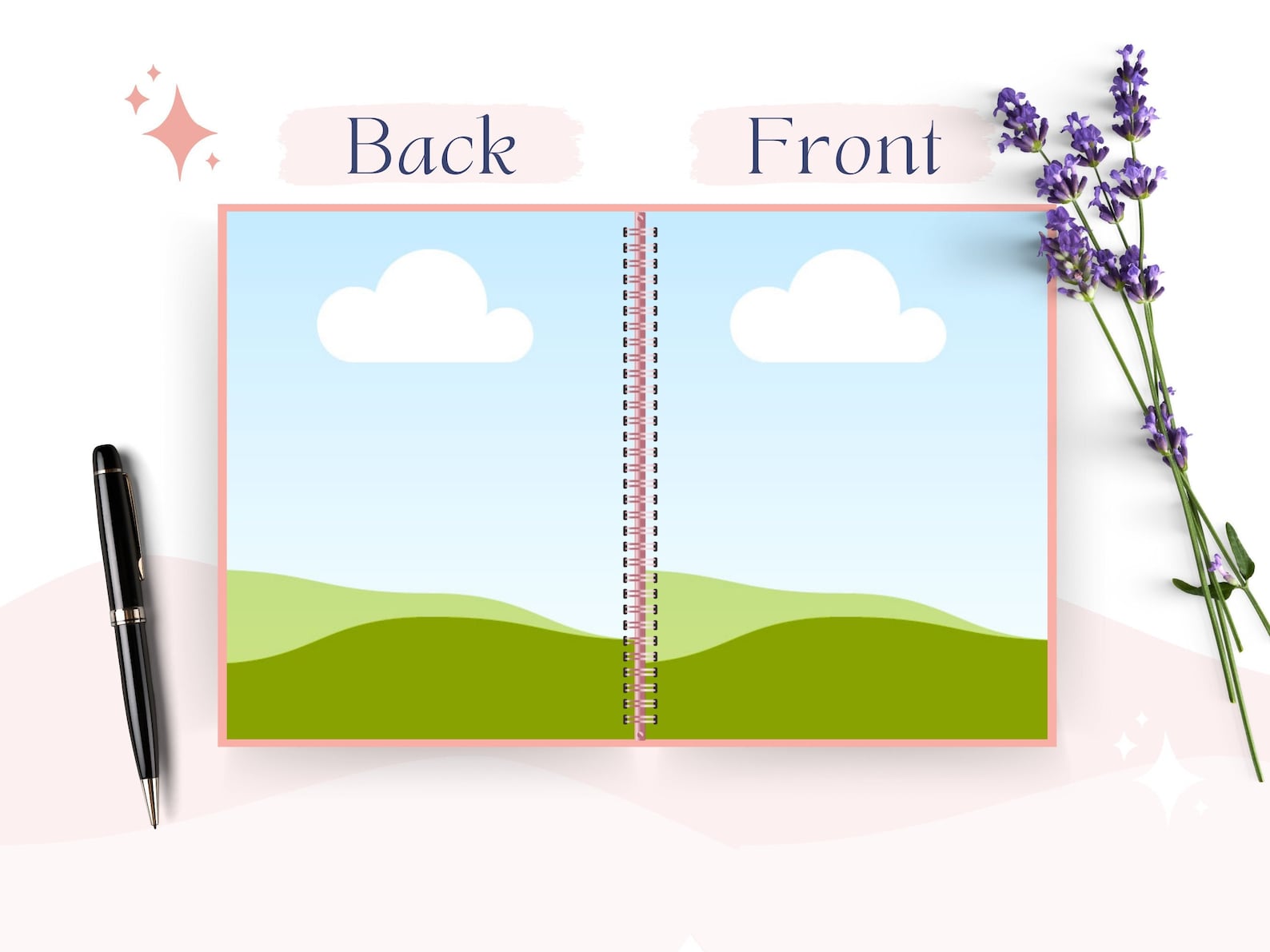 Spiral Notebook Mockup Canva Frame Planner Lead Magnet Template Opt in ...