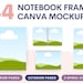 Spiral Notebook Mockup Frames for Canva Planner Template for Etsy ...