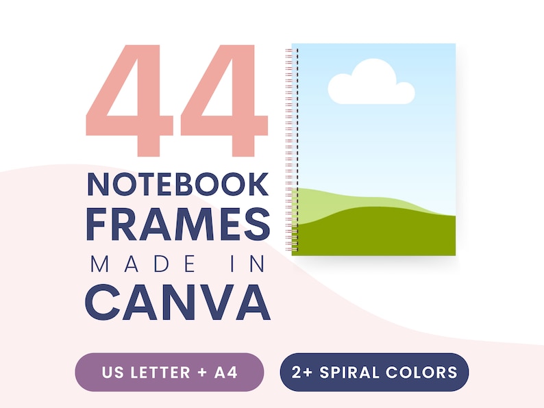 Spiral Notebook Mockup Canva Frame Planner Lead Magnet Template Opt in ...