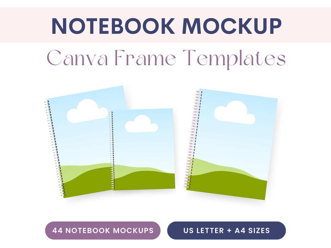 Spiral Notebook Template Canva ADHD Digital Planner Mockup Canva ...