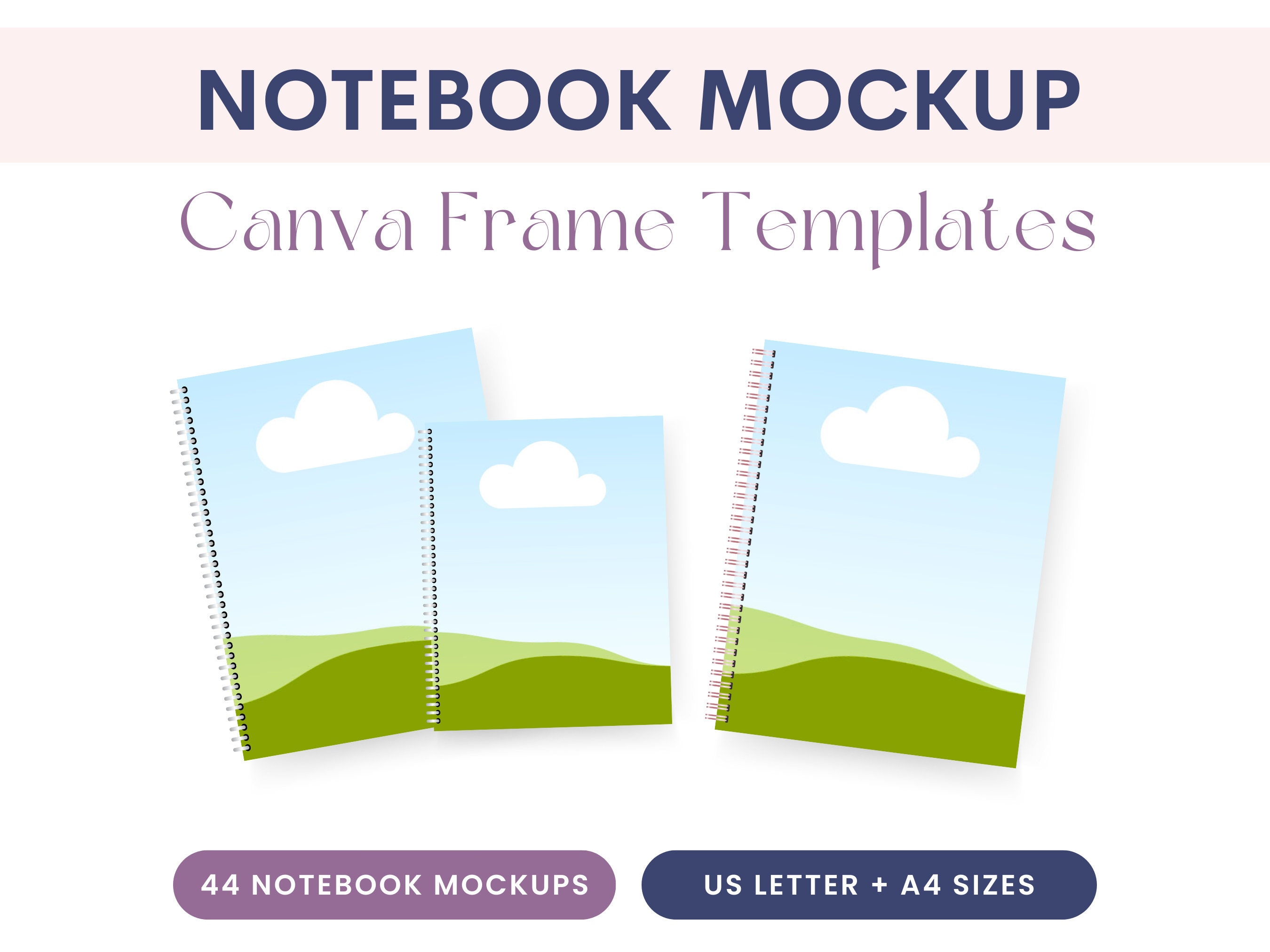 Spiral Notebook Template Canva ADHD Digital Planner Mockup Canva ...