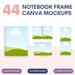 Spiral Notebook Mockup Frames for Canva Planner Template for Etsy ...