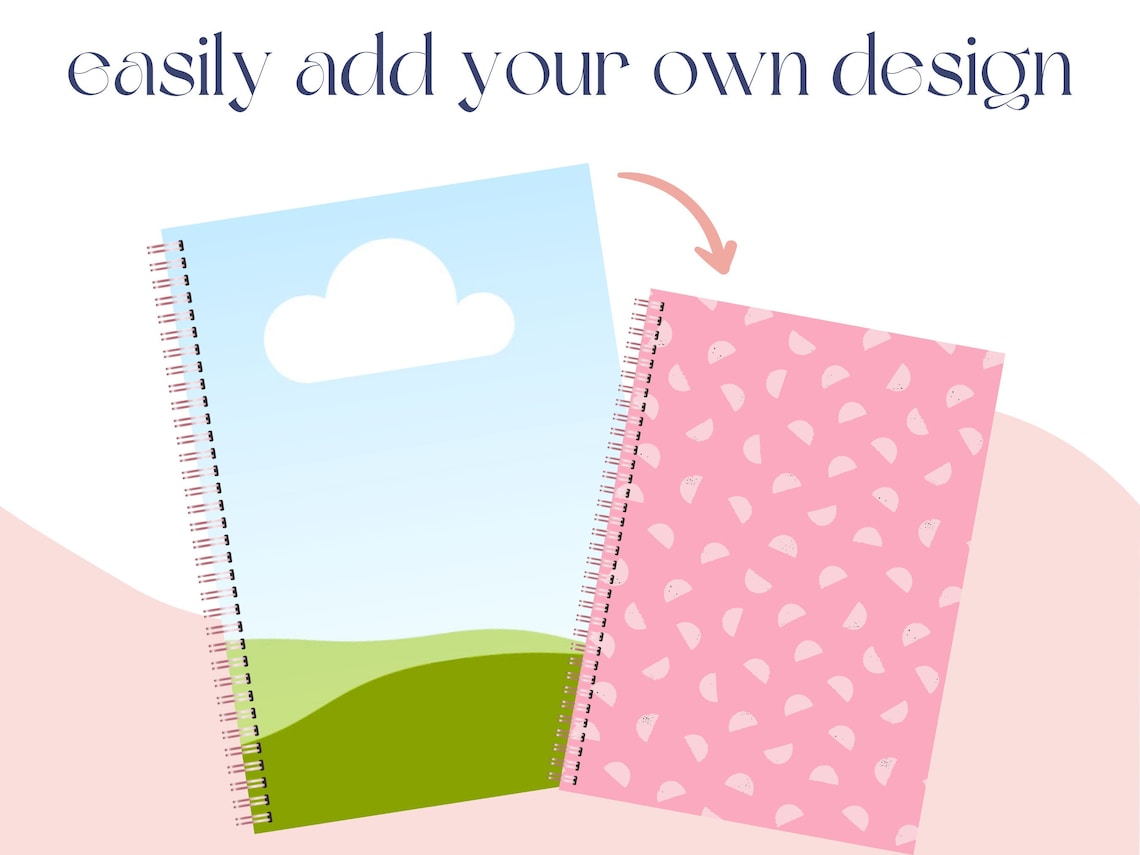 Spiral Notebook Mockup Frames for Canva Planner Template for Etsy ...