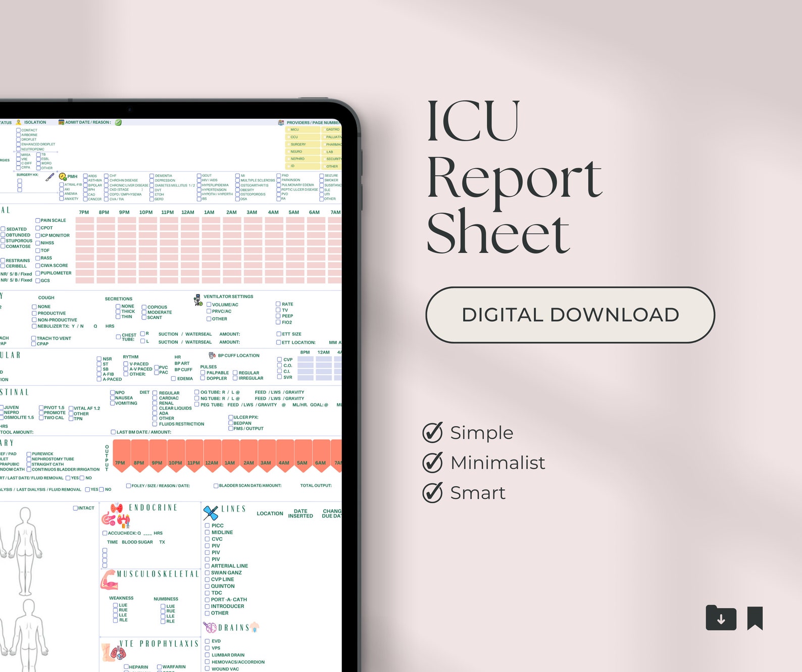Ultimate Night Shift ICU Report Sheet - Etsy