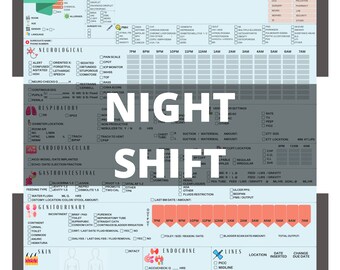 Tracking Night Shift ICU Report Sheet - Etsy