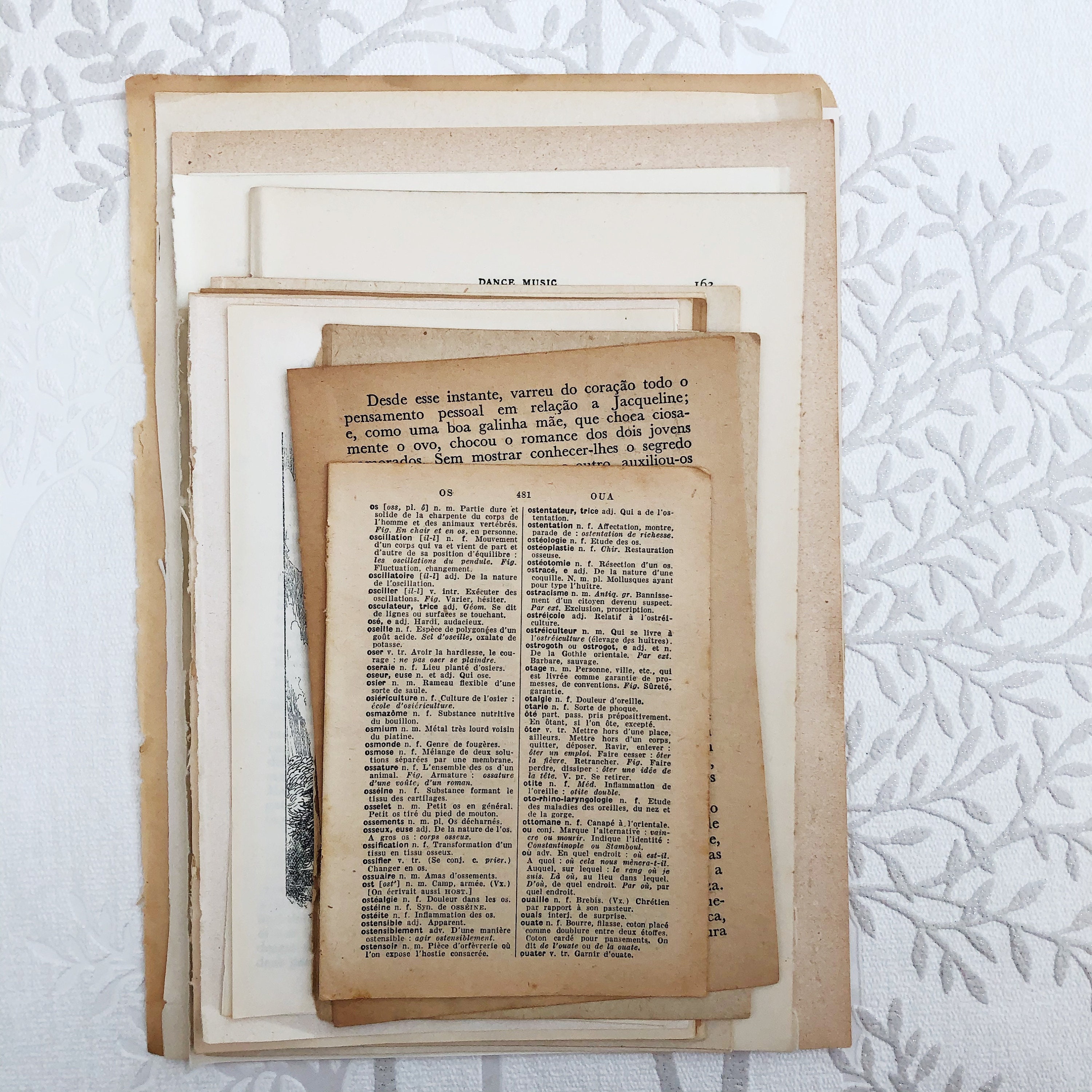 Vintage Paper Bundle for Crafting Journaling Collage and - Etsy UK