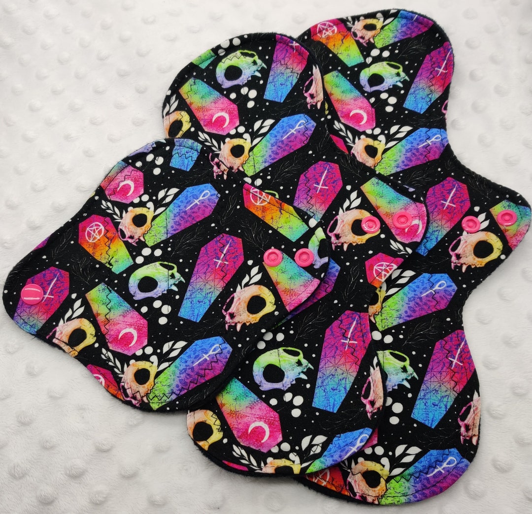 Ready to Ship Kitty Coffin Cloth Menstrual Pad, Panty Liner Washable ...