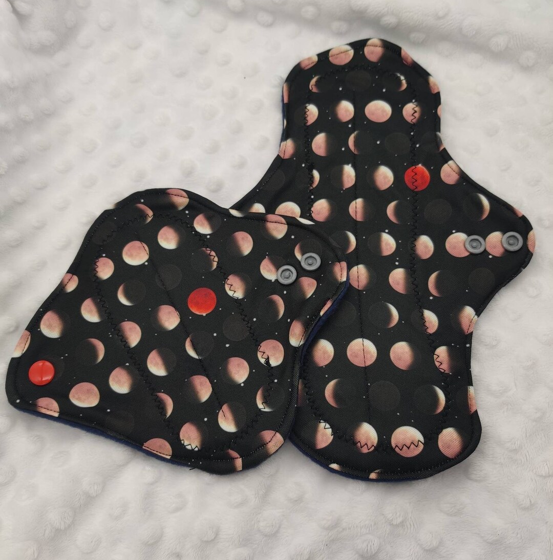 Blood Moon Cloth Pad/ Panty Liner 6/8/10/12/14/16 Inch Reusable ...