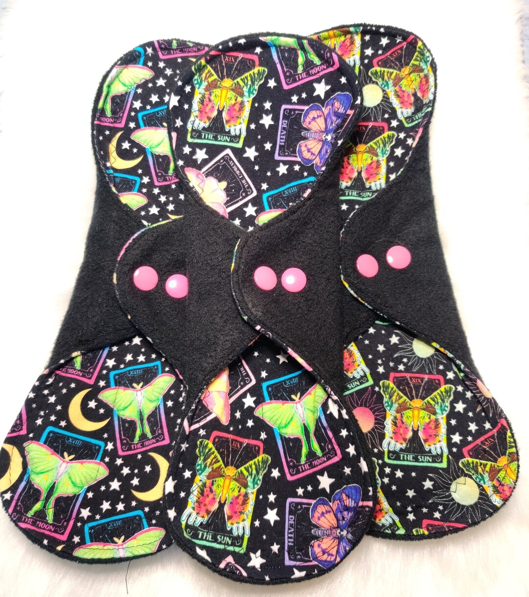 Moth Tarot Triple Pack, Cloth Pad Bundle, Washable, Reusable 6/8/10/12 ...