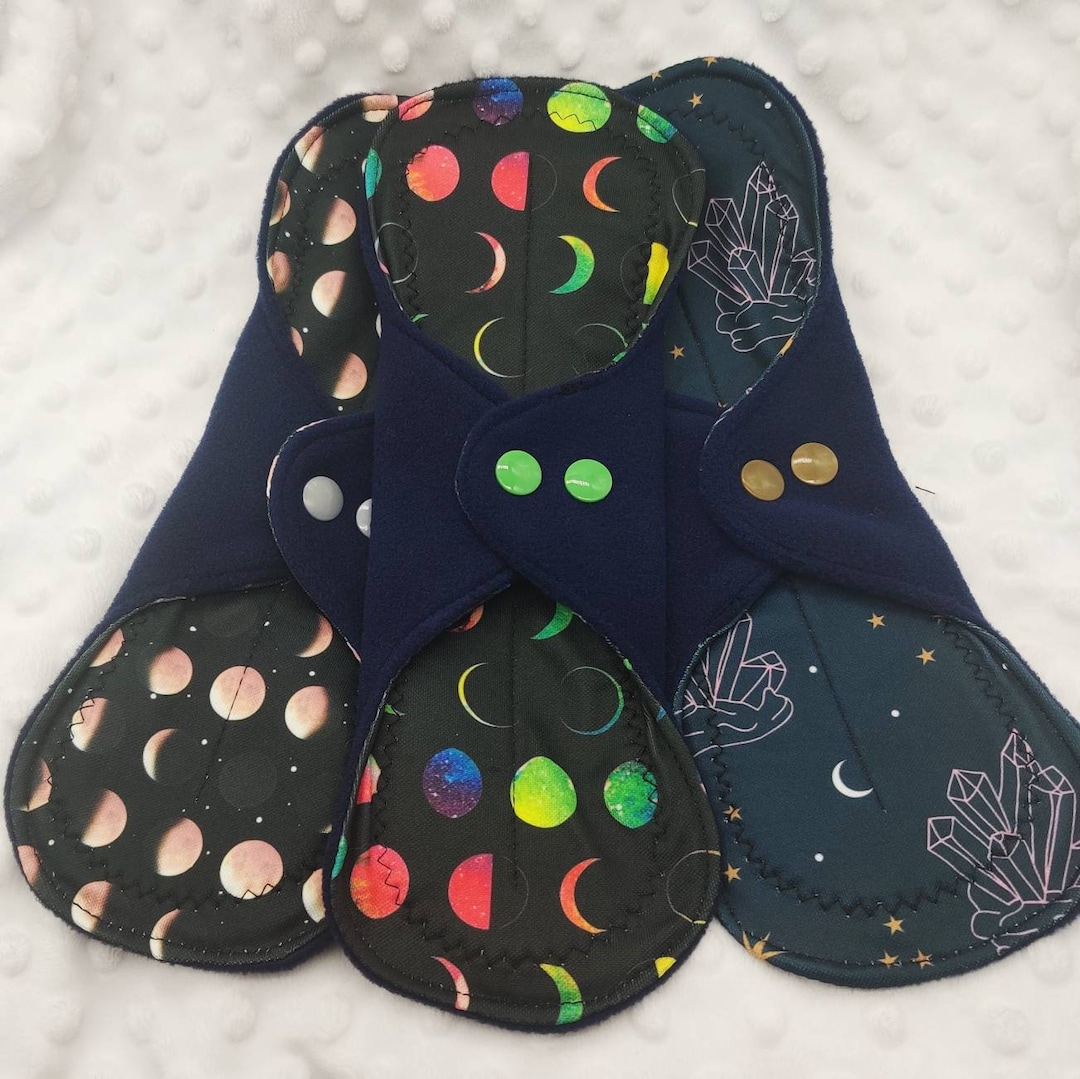 My Moon Triple Pack Reusable Pads Washable, Ultra Thin,mama Cloth 6/8 ...