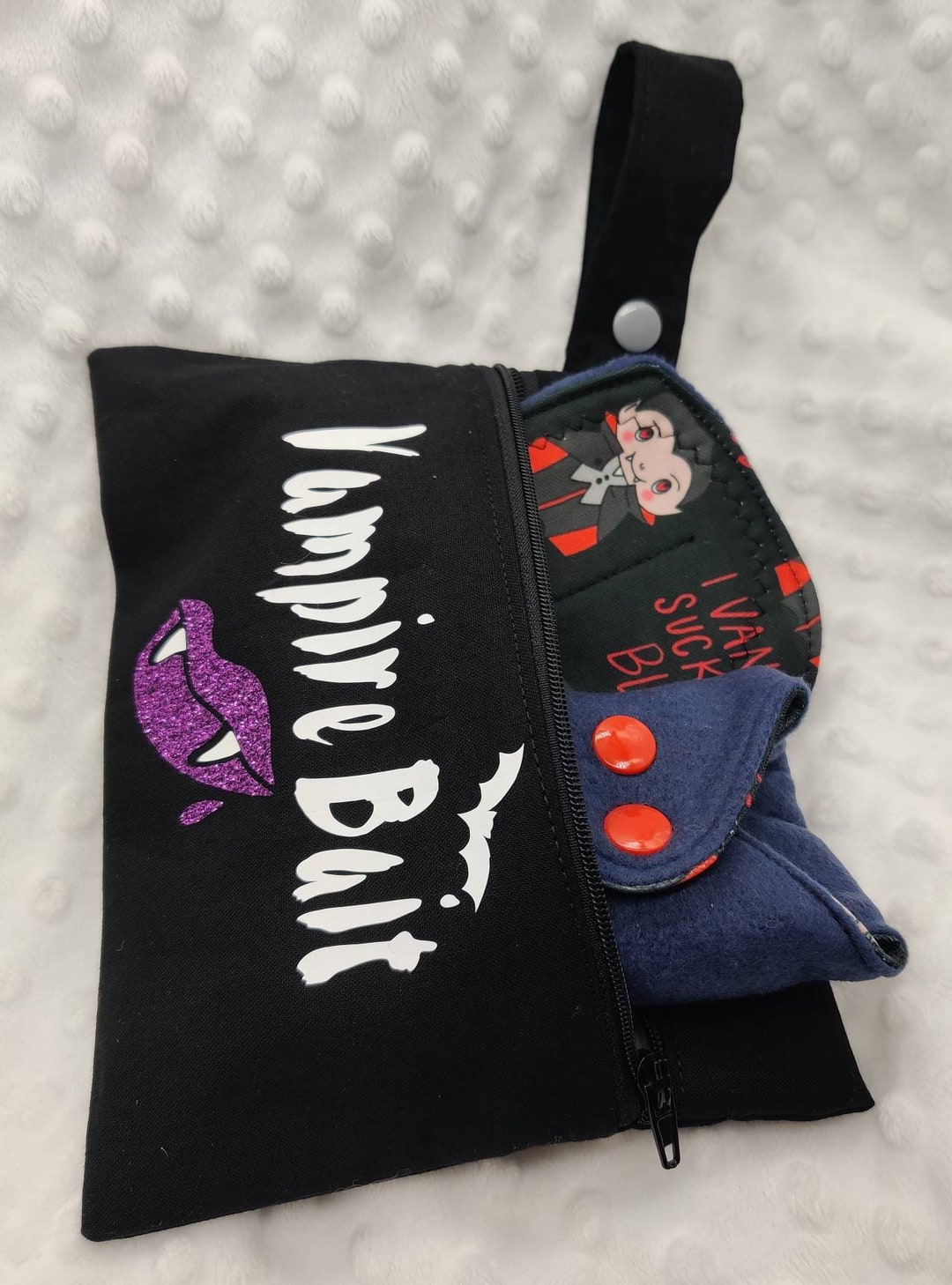 Vampire Bait Wetbag 7*5.5 Inch Mini Wet Bag for Cloth Pads or Toiletry ...