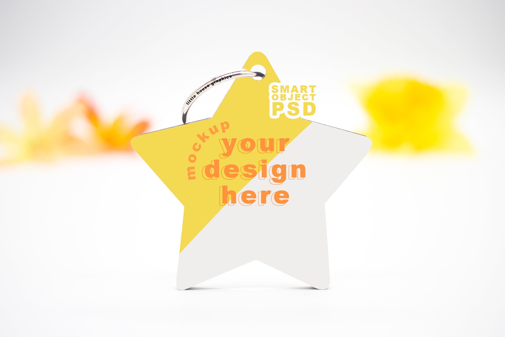 Star Keychain Mock up Product Photo for MDF Star-shaped Key - Etsy