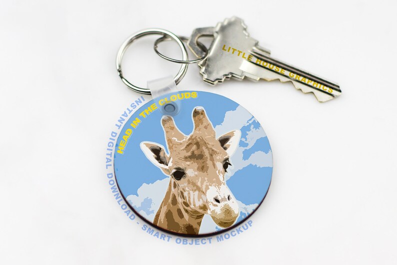 Round Keychain Mockup Product Photo for MDF Circle-shaped - Etsy