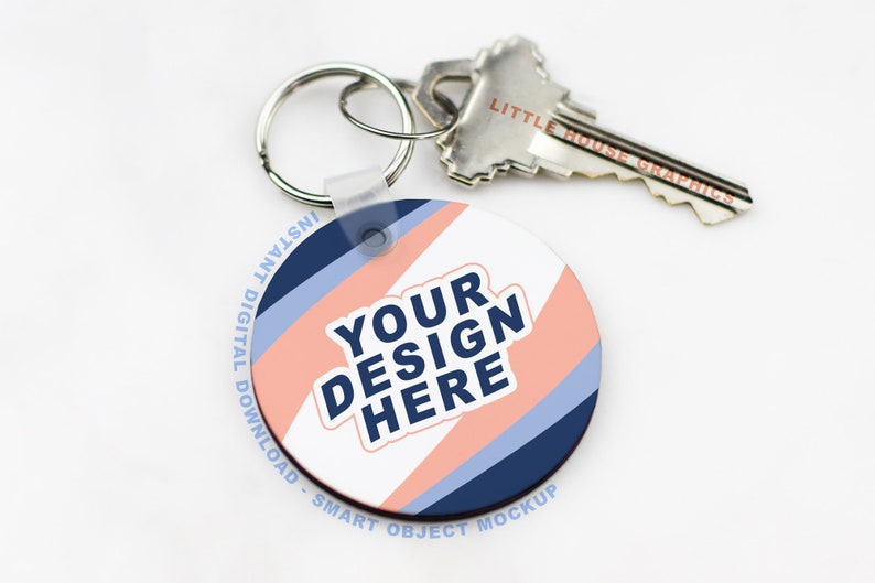 Round Keychain Mockup Product Photo for MDF Circle-shaped - Etsy