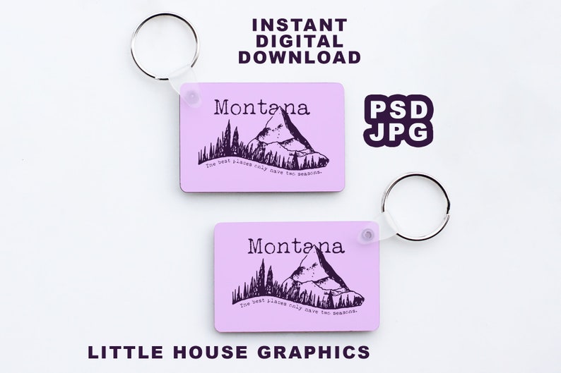 Two Rectangular Keychains Mockup Photo for MDF Double - Etsy