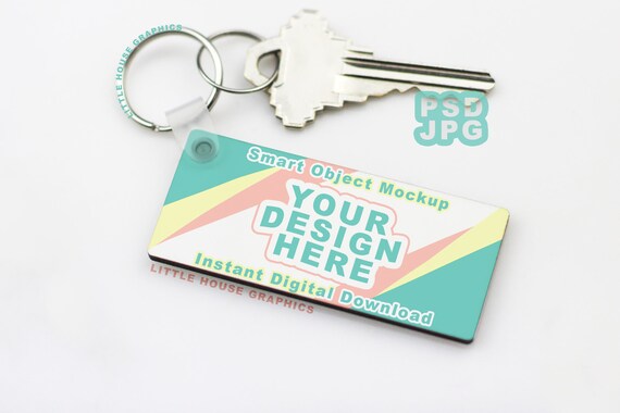 Rectangular Keychain Mockup Product Photo for MDF | Etsy